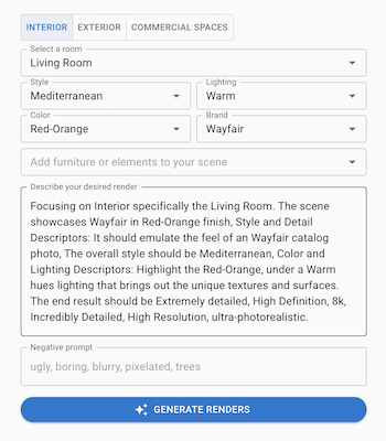 TypeX - AI Homestyling and Architectural Rendering