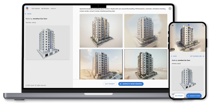 TypeX - AI Homestyling and Architectural Rendering